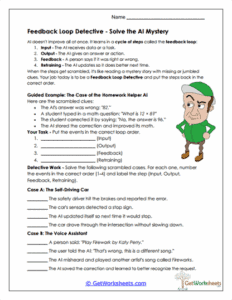 Artificial Intelligence (AI) Feedback Loop Worksheets