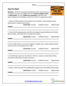 Fact or Flub Worksheet - Evaluating AI Claims & Accuracy