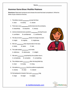 Adjective and Adverb Confusion Worksheets - GetWorksheets.com