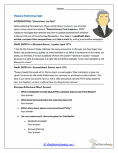 American Revolution Worksheets - GetWorksheets.com