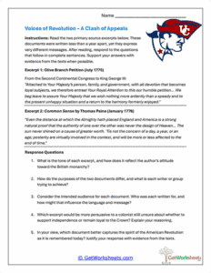 American Revolution Worksheets - GetWorksheets.com
