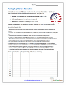 American Revolution Worksheets - GetWorksheets.com