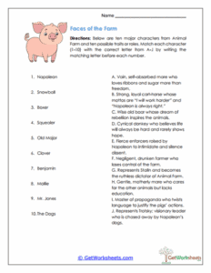 Animal Farm by George Orwell Worksheets - GetWorksheets.com