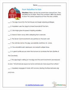 Animal Farm by George Orwell Worksheets - GetWorksheets.com