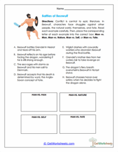 Beowulf Worksheets | Classic Literature - GetWorksheets.com