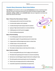 Black Holes Worksheets - GetWorksheets.com