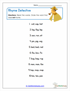 Cut & Paste Worksheet - Matching Pictures to Sound Patterns