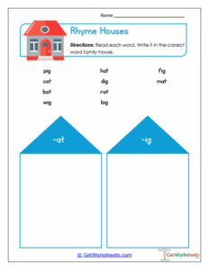 Word Grouping Worksheet - Sorting Words by Sound Families
