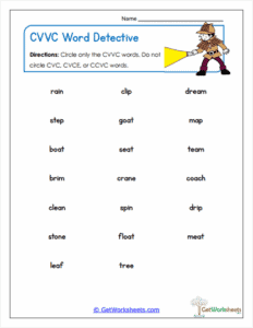 CVVC Patterns Worksheets - GetWorksheets.com