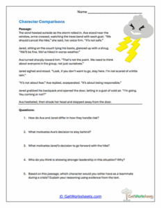 Character Analysis Worksheets - GetWorksheets.com
