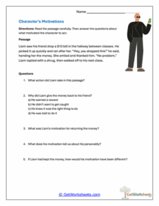 Character Analysis Worksheets - GetWorksheets.com