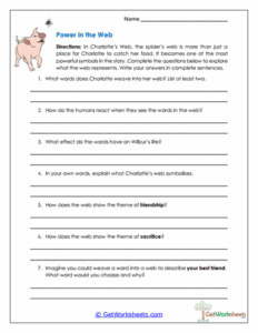 Charlotte's Web Worksheets - GetWorksheets.com