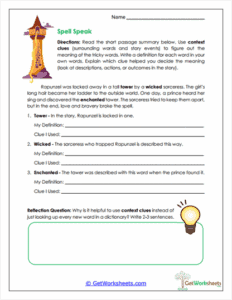Context Clue Meanings Worksheet - Vocabulary in Stories