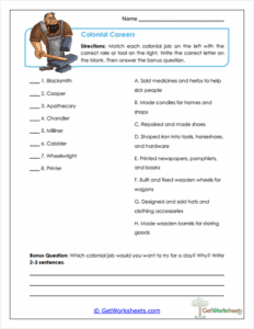 Colonial America Worksheets - GetWorksheets.com