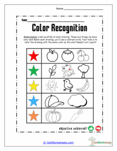 Color Recognition Worksheets - GetWorksheets.com