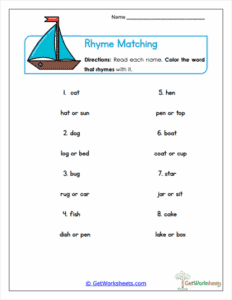 Word Pick Worksheet - Choosing the Matching Sound