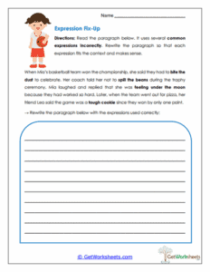 Common Expressions Worksheets - GetWorksheets.com