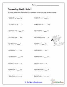 Metric Conversion Practice 2 Worksheet - Decimal Measurement Skills