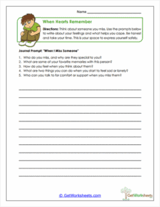 Coping With Grief or Loss Worksheets - GetWorksheets.com