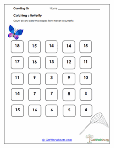 Catching a Butterfly Worksheet - Counting Path Accuracy