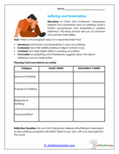 Comparative Essay Planner - Crime and Punishment Suffering & Redemption