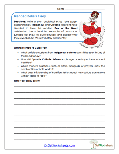 Day of the Dead Worksheets - GetWorksheets.com