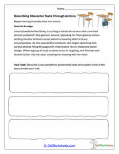 Describing Characters Worksheets - GetWorksheets.com
