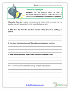 Descriptive Paragraph Structure Worksheets - GetWorksheets.com