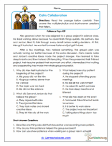Developing Patience Worksheets - GetWorksheets.com