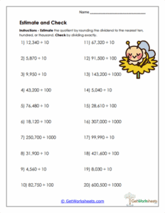 Dividing by Tens Worksheets - GetWorksheets.com