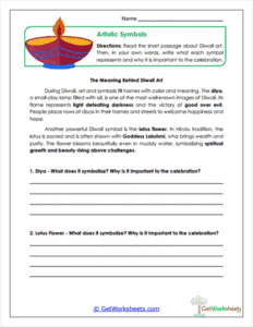 Artistic Symbols Worksheet - Symbolism & Written Explanation