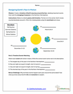 Earth's Rotation and Revolution Worksheets - GetWorksheets.com