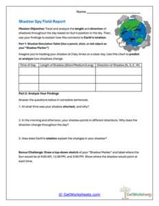 Earth's Rotation and Revolution Worksheets - GetWorksheets.com