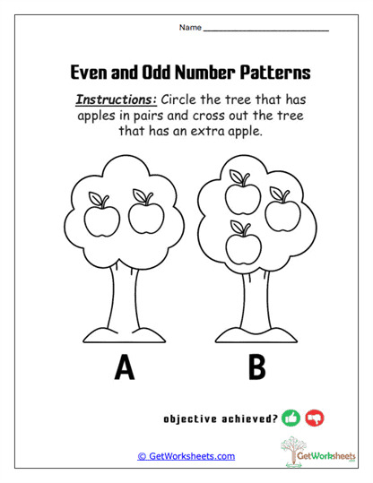 Even and Odd Number Patterns Worksheets - GetWorksheets.com