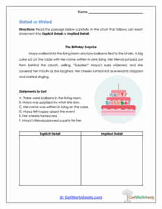 Explicit vs. Implied Details Worksheets - GetWorksheets.com