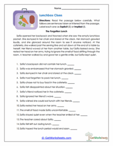 Explicit vs. Implied Details Worksheets - GetWorksheets.com