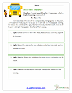 Explicit vs. Implied Details Worksheets - GetWorksheets.com