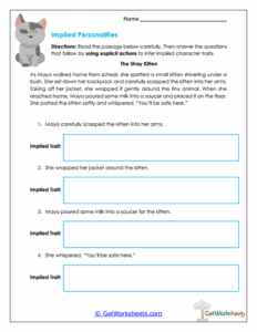 Explicit vs. Implied Details Worksheets - GetWorksheets.com