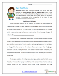 Fill-in-the-Blank Reading Passages Worksheets - GetWorksheets.com