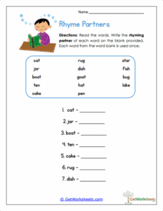 Think & Choose Worksheet - Deciding Which Word Matches