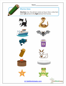 Find the Rhyming Word Worksheets - GetWorksheets.com