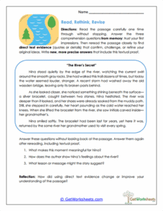 Read, Rethink, Revise Worksheet - Improving Answers with Evidence