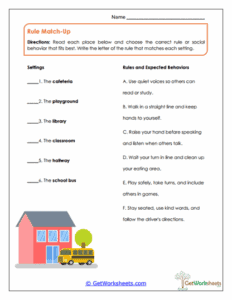 Following Group Rules or Social Norms Worksheets - GetWorksheets.com
