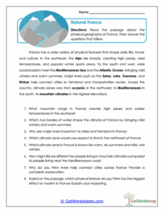 France Worksheets - GetWorksheets.com
