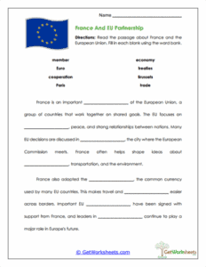 France Worksheets - GetWorksheets.com