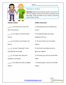 Friendship Skills Worksheets - GetWorksheets.com