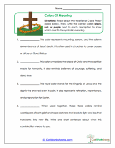 Good Friday Worksheets - GetWorksheets.com
