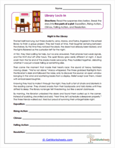 Library Lock-In Worksheet - Plot Structure & Story Mapping