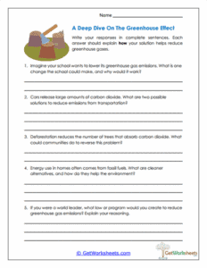 Greenhouse Effect Worksheets - GetWorksheets.com