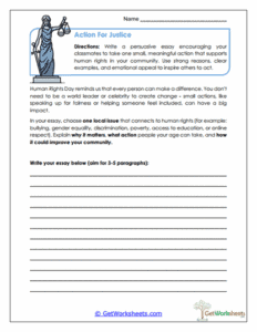Human Rights Day Worksheets - GetWorksheets.com
